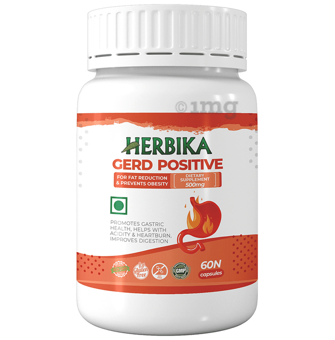 Herbika Gerd Positive Capsule: Buy bottle of 60.0 capsules at 𝗯𝗲𝘀𝘁 ...