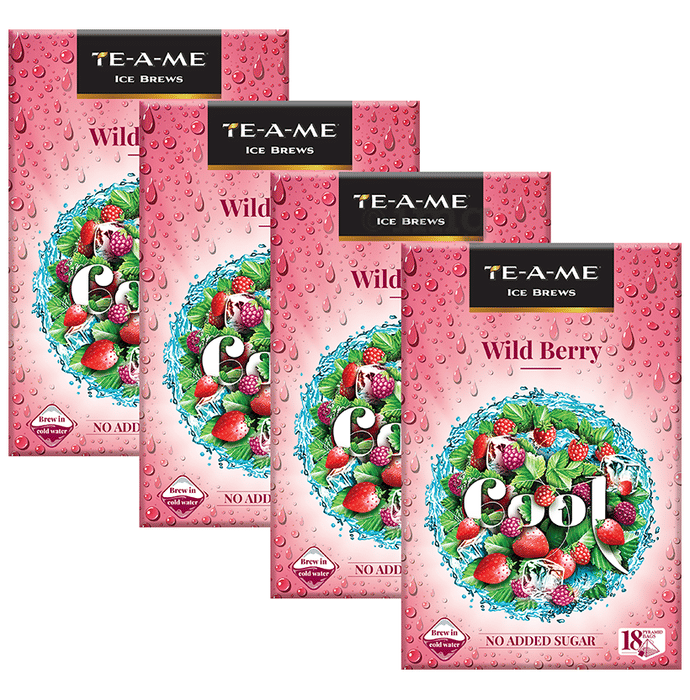 TE-A-ME Ice Brews Wild Berry Cool Tea Bag (25 Each): Buy combo pack of ...