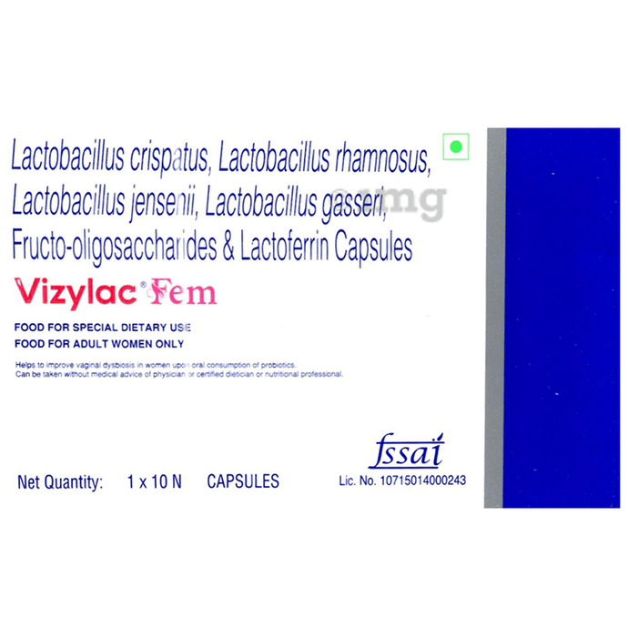 Vizylac Fem Capsule: Buy strip of 10.0 capsules at best price in India ...