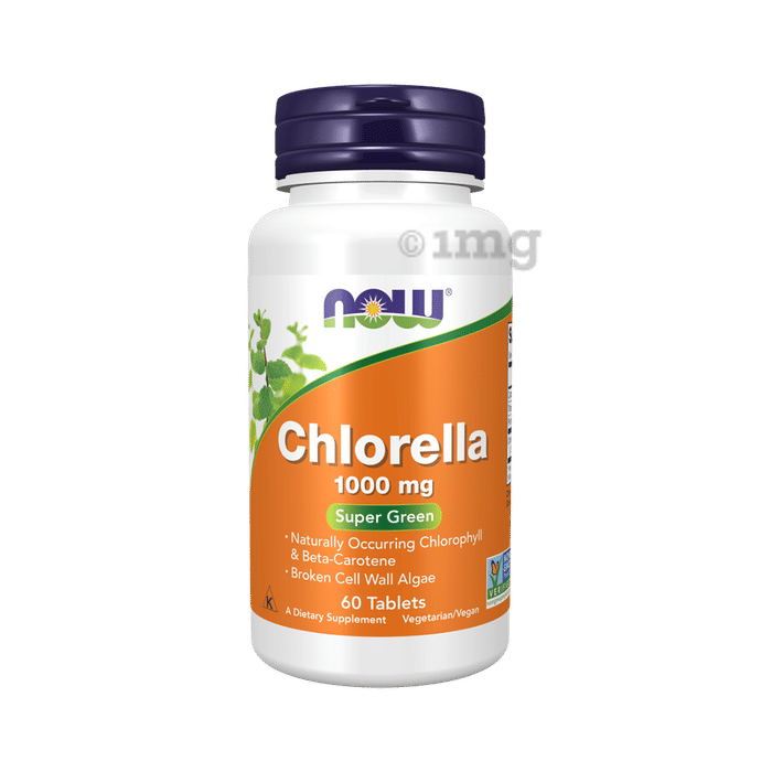 Now Chlorella 1000mg Tablet: Buy bottle of 60 tablets at best price in ...