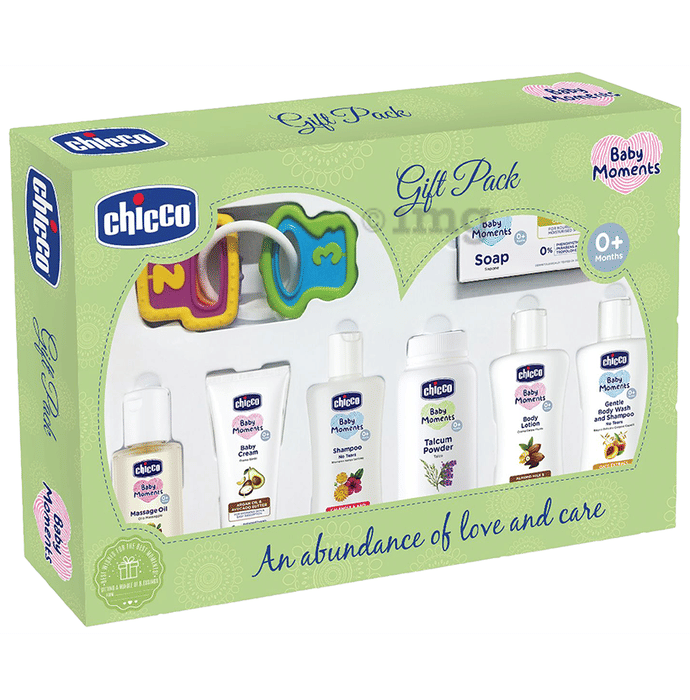Chicco Baby Moments Baby Delight Gift Pack Green: Buy box of 1.0 Kit at best price in India | 1mg