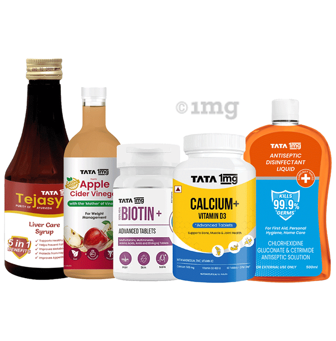 Virtual Combo Brand Combo Pack of Tata 1mg Antiseptic Liquid , Calcium ...