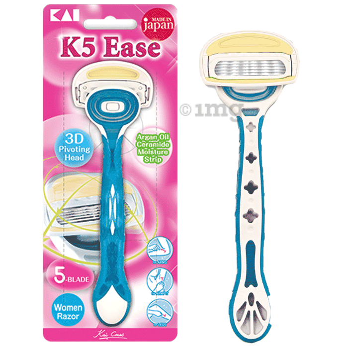 Kai K5 Ease Argan Oil Ceramide Moisture Strip 5 Blades Body Razor for ...