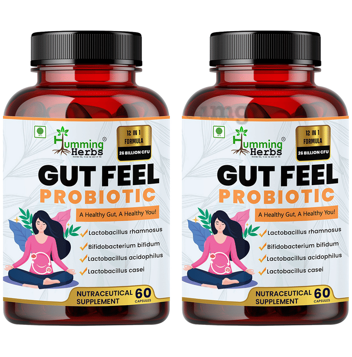 Humming Herbs Gut Feel Probiotic (60 Each): Buy combo pack of 2.0 ...