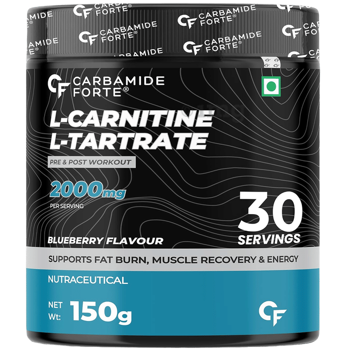 Carbamide Forte L-Carnitine Tartrate 2000mg Pre & Post Workout Powder Blueberry: Buy jar of 150. ...