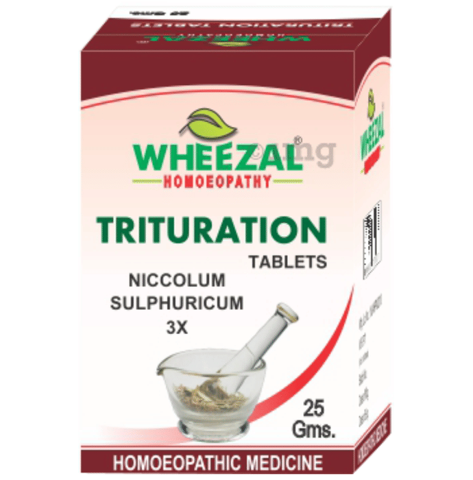 Wheezal Niccolum Sulphuricum Trituration Tablet 3X: Buy bottle of 25.0 ...
