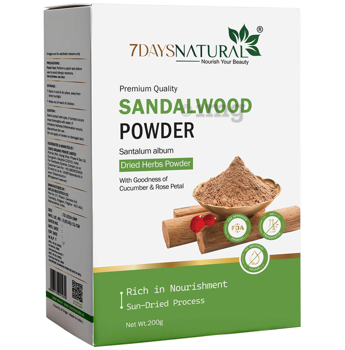 7 Days Natural Sandalwood Powder: Buy box of 200.0 gm Powder at best ...