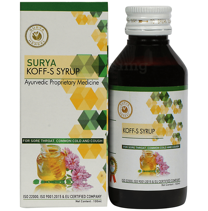 Surya Herbal Koff-S Syrup (100ml Each): Buy combo pack of 3.0 bottles ...