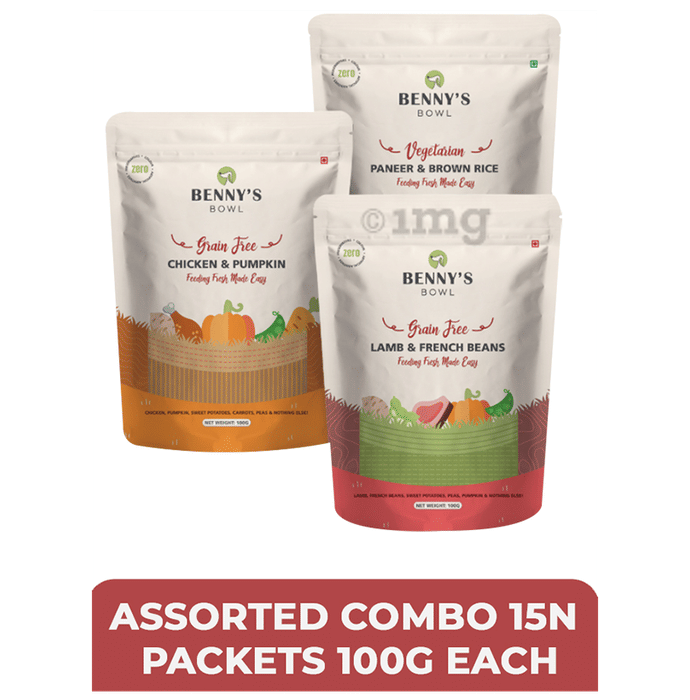 Benny's Bowl Combo Pack of Grain Free Chicken & Pumpkin (5), Lamb ...