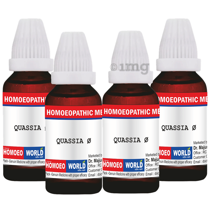 Dr. Majumder Homeo World Quassia Mother Tincture (30ml Each) Q: Buy box ...