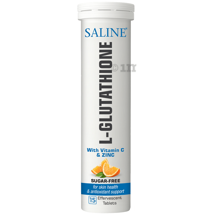 Saline L-Glutathione with Vitamin C & Zinc Effervscent Tablet (15 Each ...