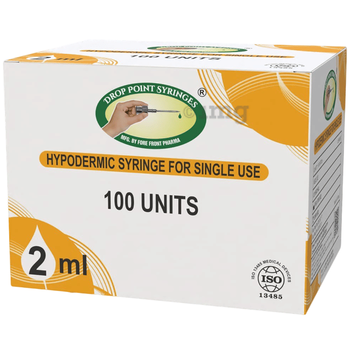 Drop Point Syringes Hypodermic Syringe for Single Use (2ml Each) 24 G ...
