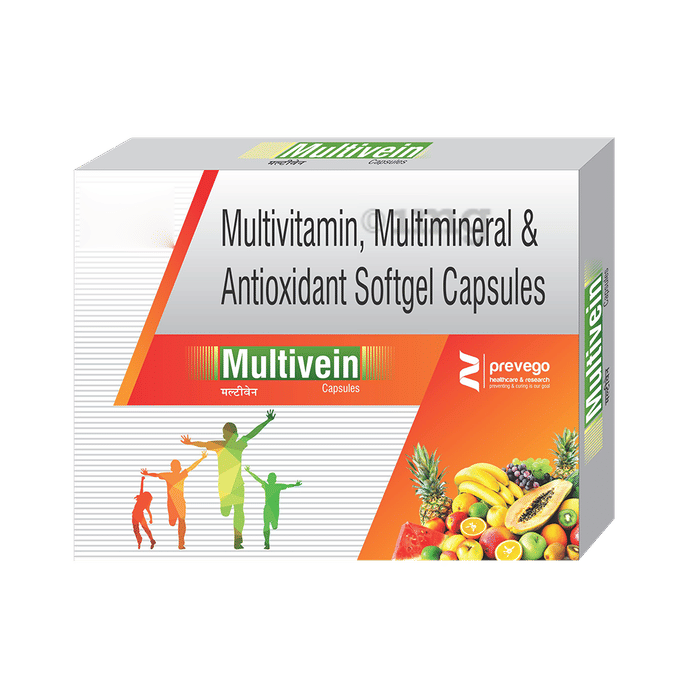 Multivein Softgel Capsule: Buy strip of 10 soft gelatin capsules at ...