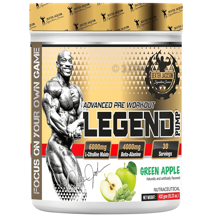 Dexter Jackson Legend Pump Advanced Pre Workout Powder Green Apple: Buy ...