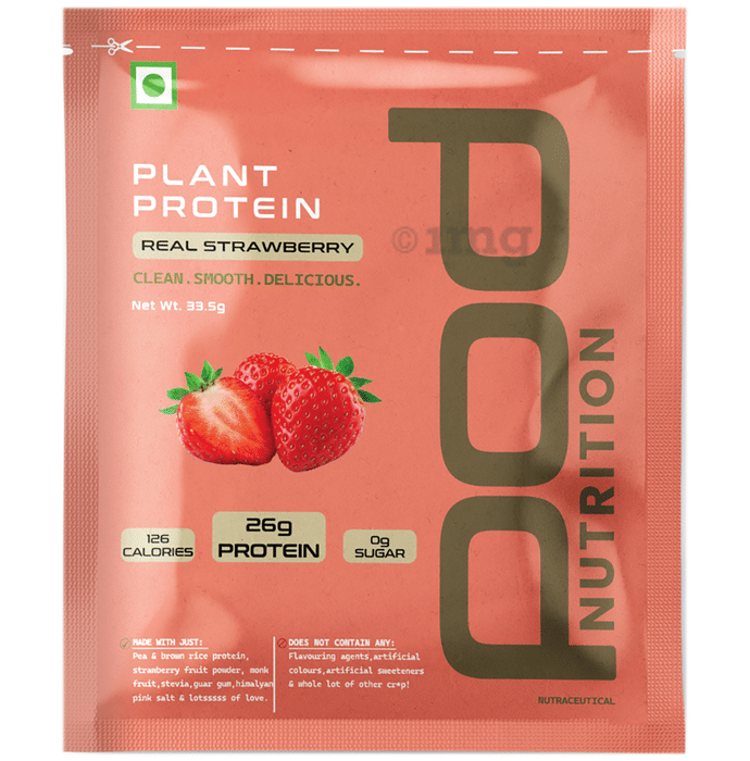 Pod Nutrition Plant Protein Powder (33.5gm Each) Real Strawberry No ...
