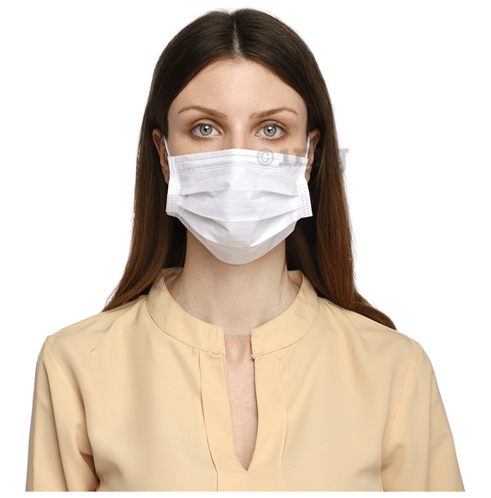 Saavi Urgicals Polypropylene 4 Ply Surgical Face Mask Snowy White: Buy ...