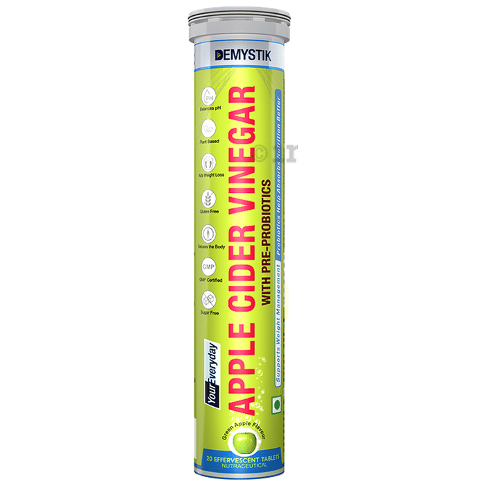Demystik Apple Cider Vinegar with Pre-Probiotics Effervescent Tablet ...