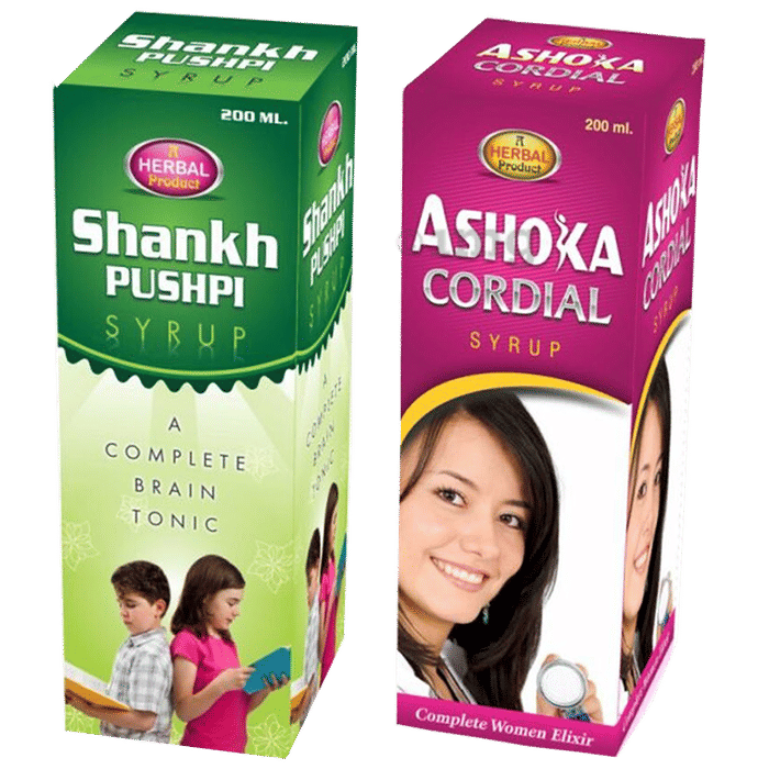 S.P Pharmaceuticals Combo Pack of Shankhpushpi Syrup & Ashoka Cordial ...