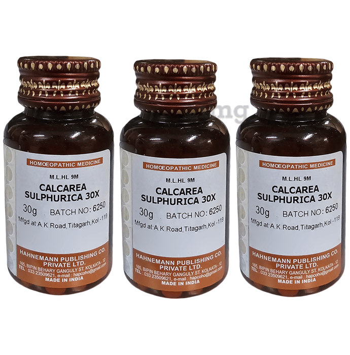 Hapco Calcarea Sulphurica Biochemic Tablet (30gm Each) 30X: Buy combo ...
