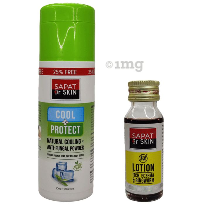 Sapat Combo Pack Of Dr Skin Lotion 24ml And Cool Anti Fungal Powder