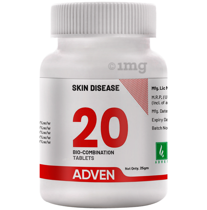 Adven Skin Disease 20 Biocombination Tablet: Buy bottle of 25.0 gm ...