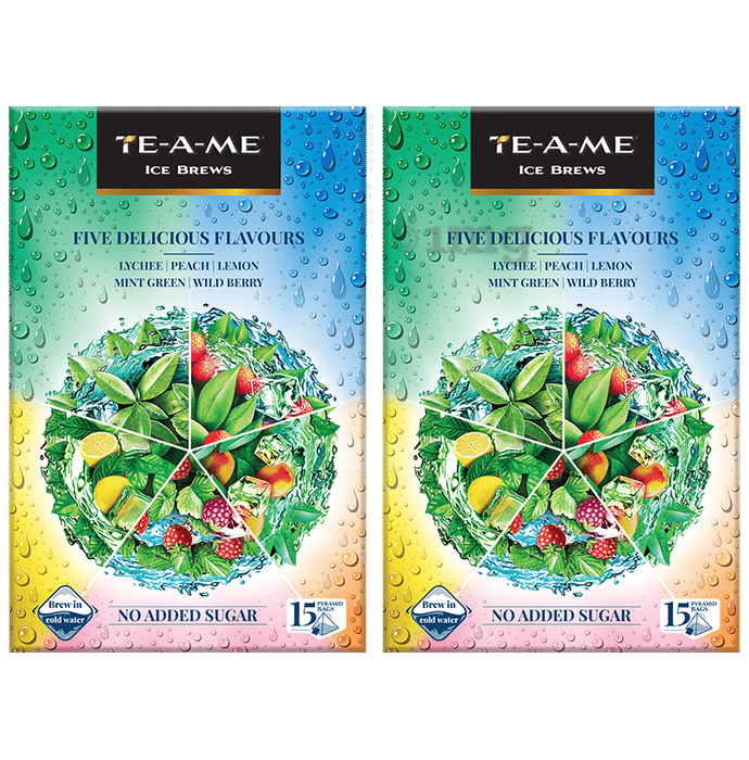 TE-A-ME Ice Brews Five Delicious Flavous Tea Bag (15 Each): Buy combo ...