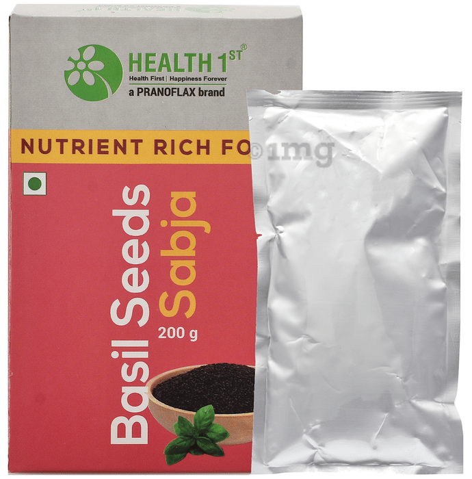 Health 1st Sabja Basil Seeds: Buy box of 200.0 gm Seeds at best price ...