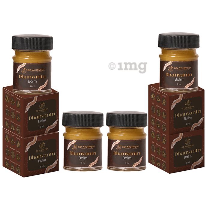 Go Ayurveda Dhanvantri Balm (8ml Each): Buy combo pack of 4.0 jar at ...
