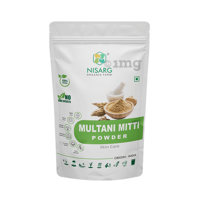 Nisarg Organic Farm Multani Mitti Powder: Buy packet of 500 gm Powder ...