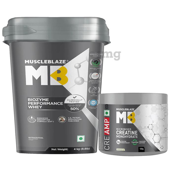 MuscleBlaze Combo Pack of Biozyme Performance Whey Protein Powder Rich ...