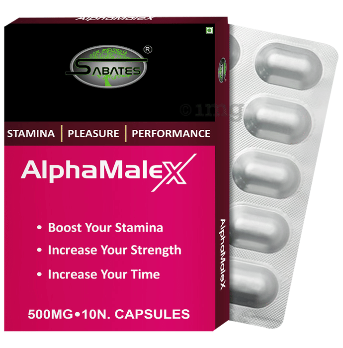 Sabates Alpha Male X 500mg Capsule: Buy strip of 10.0 capsules at best ...