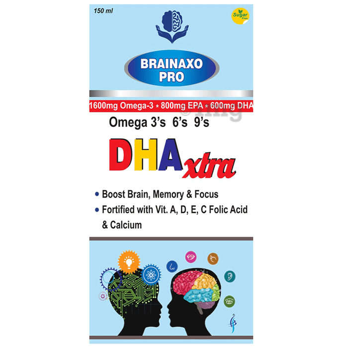 Brainaxo Pro DHA Xtra Syrup Mango Sugar Free: Buy bottle of 150.0 ml ...