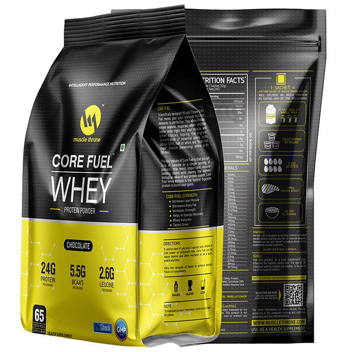 Muscle Throne Corefuel Whey Protein Chocolate Powder: Buy packet of 2.0 ...