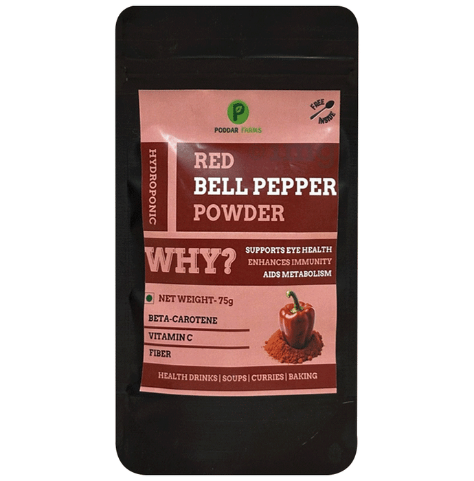 Poddar Farms Hydroponic Red Bell Pepper Powder: Buy packet of 75.0 gm ...