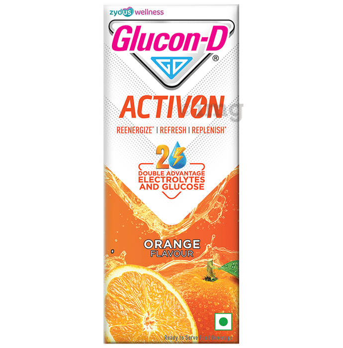 Glucon-D Activon Ready to Serve Fruit Beverage Orange: Buy box of 200.0 ...