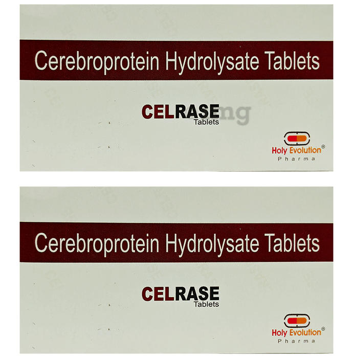 Celrase Cerebroprotein Tablet (10 Each): Buy combo pack of 2.0 strips ...