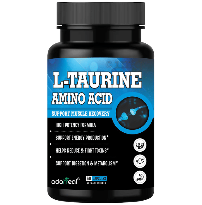 Adorreal L-Taurine Amino Acid Capsule: Buy bottle of 60.0 capsules at ...