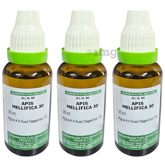 Hapco Apis Mellifica (30ml Each) 30: Buy combo pack of 3.0 bottles at ...