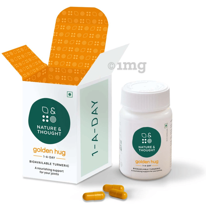Nature & Thought Golden Hug Turmeric Capsule for Joint Support ...