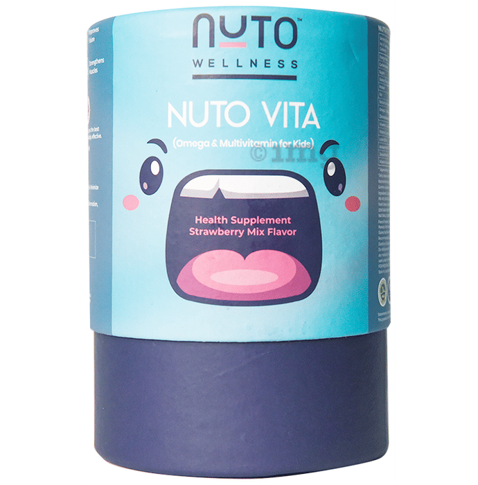 Nuto Wellness Nuto Vita Omega & Multivitamin for Kids Strawberry Mix ...
