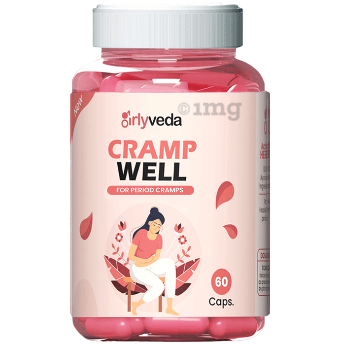 Girlyveda Cramp Well Capsule for Period Cramps, Pain Relief, Hormonal ...