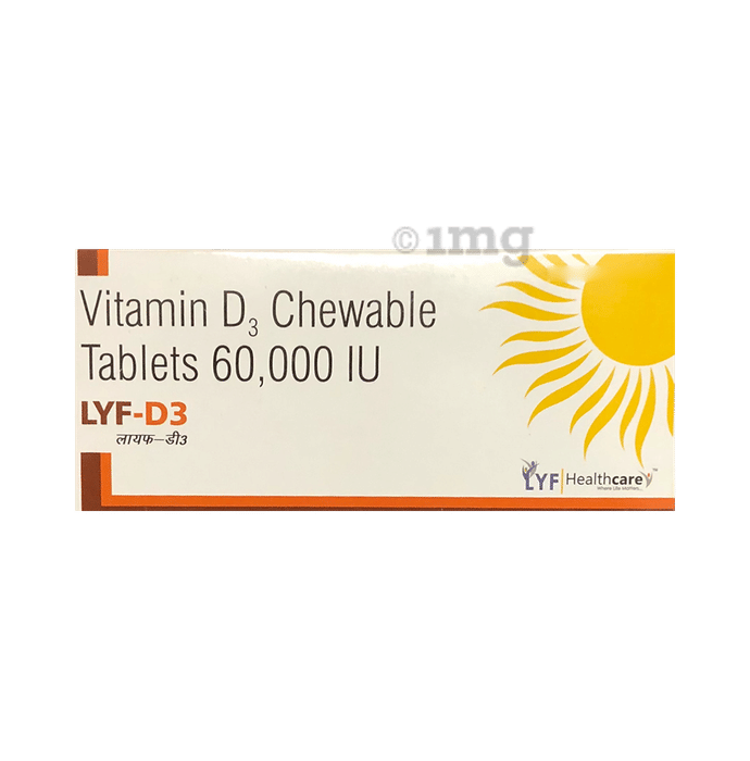 Lyf-D3 Chewable Tablet: Buy strip of 4 Chewable Tablets at best price ...
