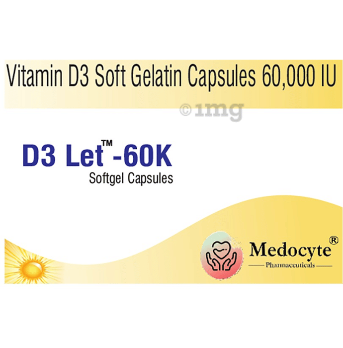 D3 Let 60k Softgel Capsule: Buy strip of 4.0 soft gelatin capsules at ...