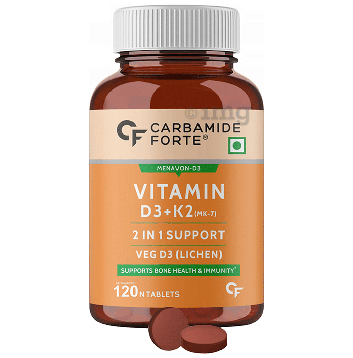 Carbamide Forte Vitamin D3 + K2 Tablet: Buy bottle of 120 tablets at ...