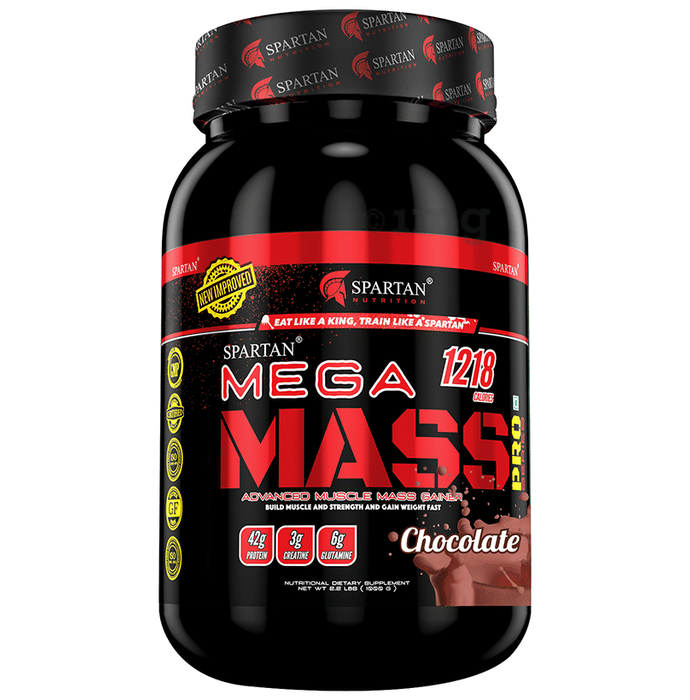 Spartan Nutrition Mega Mass Pro Series Chocolate Powder: Buy jar of 2.2 ...