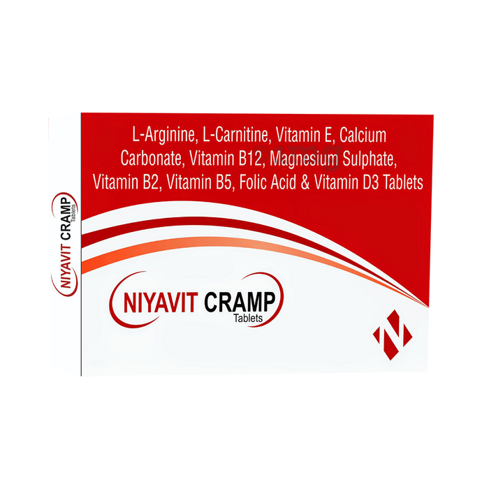 Niyavit Cramp Tablet: Buy strip of 10 tablets at best price in India | 1mg