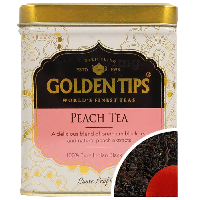 Golden Tips Peach Tea: Buy Tin of 100.0 gm Leaves at best price in India | 1mg