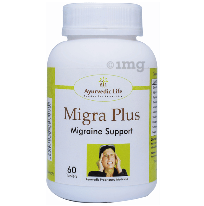 Ayurvedic Life Migra Plus Migraine Support Tablet: Buy bottle of 60.0 ...
