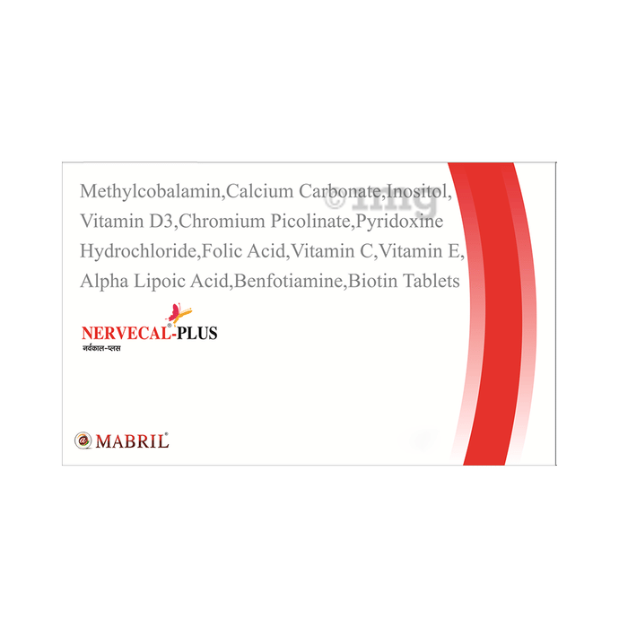 Nervecal-Plus Tablet: Buy strip of 10 tablets at best price in India | 1mg