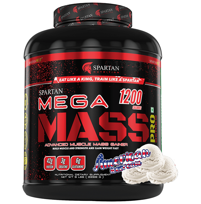 Spartan Nutrition Mega Mass Pro Series American Ice Cream Powder: Buy ...